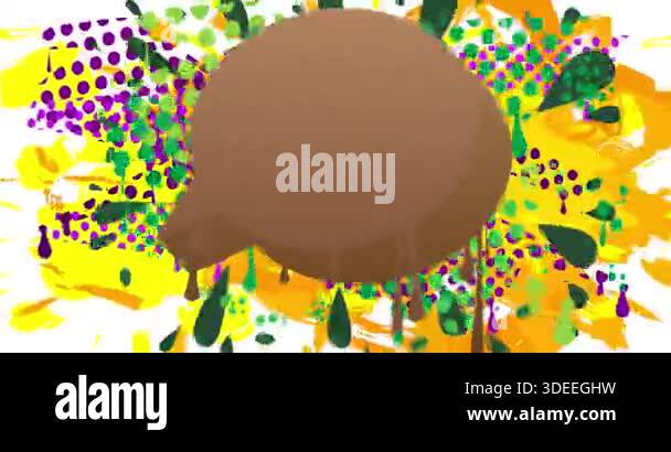 Graffiti speech bubble animation. Abstract modern Messaging sign street ...