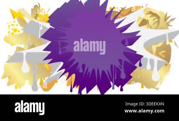 Graffiti speech bubble animation. Abstract modern Messaging sign street ...