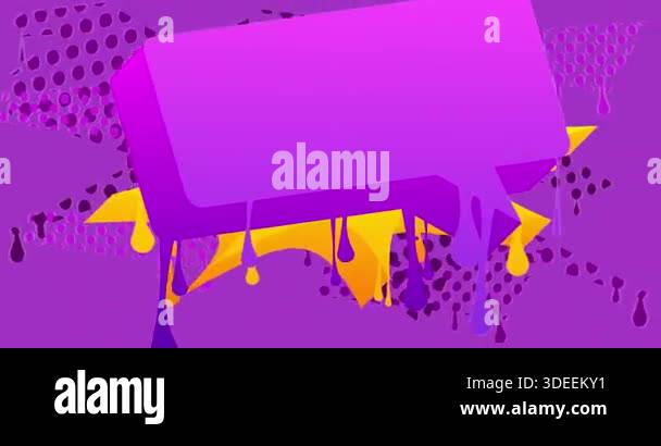 Graffiti speech bubble animation. Abstract modern Messaging sign street ...