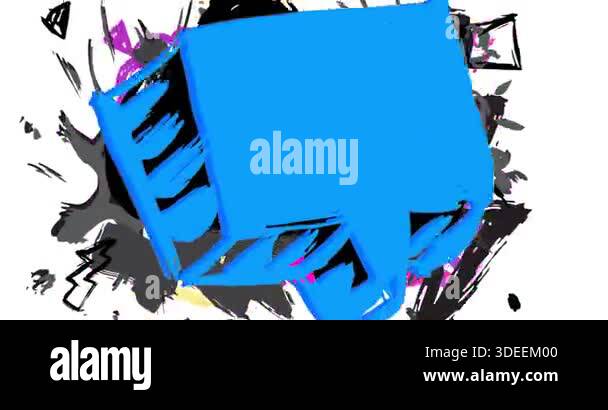 Graffiti speech bubble animation. Abstract modern Messaging sign street ...