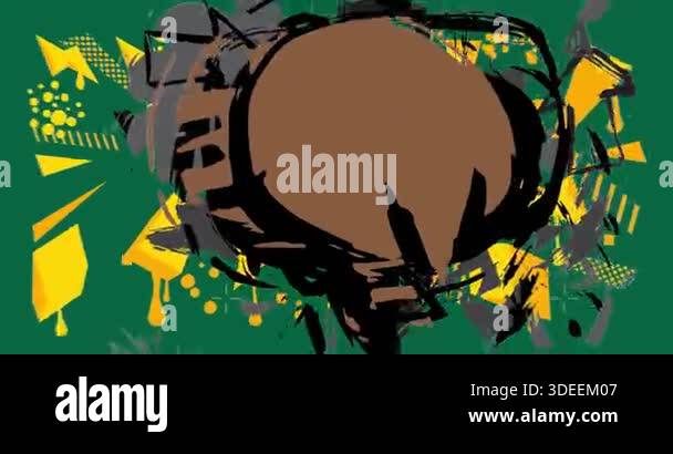 Graffiti speech bubble animation. Abstract modern Messaging sign street ...