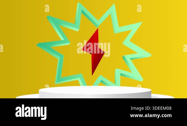 Mockup product display animation, cylinder pedestal podium. Stage ...