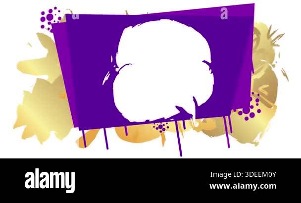 Graffiti speech bubble animation. Abstract modern Messaging sign street ...