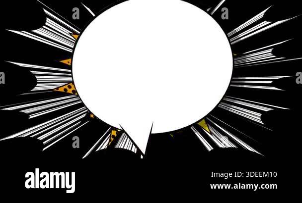Cartoon blank speech bubble, comic book video. Retro comics pop art ...