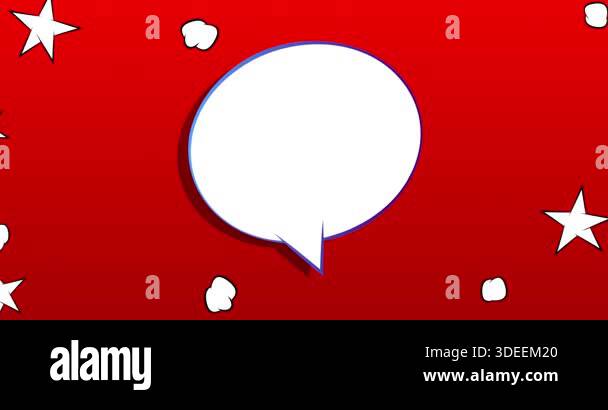 Cartoon blank speech bubble, comic book video. Retro comics pop art ...
