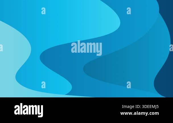 Blue Layered Paper Cut Abstract Background. 4K Wave Motion Graphics ...