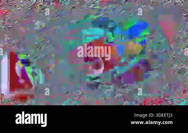 Dynamic fusion of colors and particles forming a chaotic kaleidoscope ...