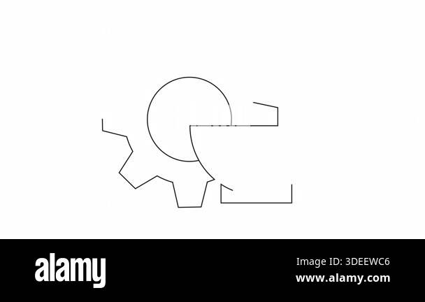 A gear outline overlays a bowl shape above a square base Simplicity in ...