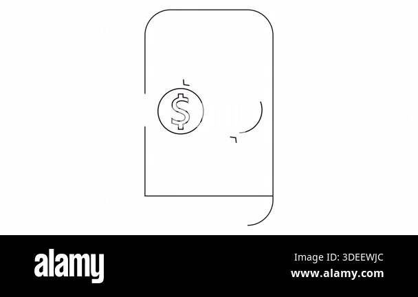 Smartphone displaying dollar and franc symbols with circular arrows ...