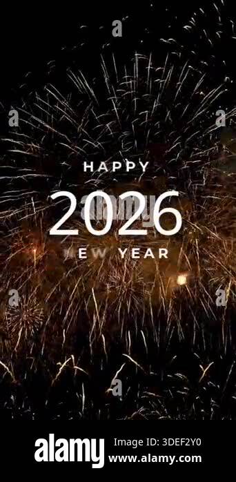 Happy New Year 2026 Celebration Fireworks Stock Video Footage - Alamy