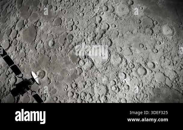 Satellite in Space over moon, Elements of this image furnished by NASA ...