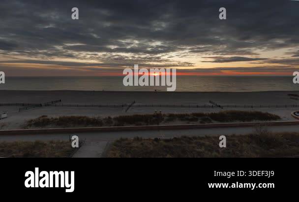 Timelapse video of sunsrise over Groemitz beach on German Baltic Sea ...