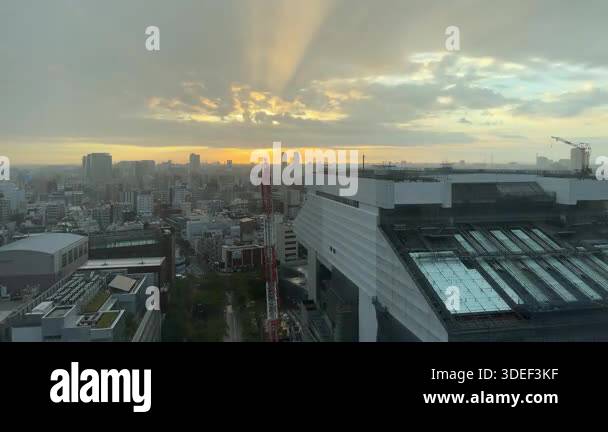 Sunrise time lapse view in Tokyo, Japan Stock Video Footage - Alamy