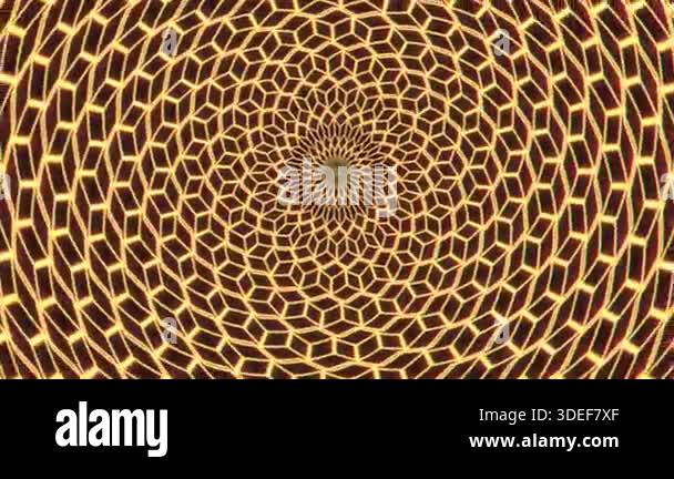A loop animation geometric pattern background,black and yellow color ...
