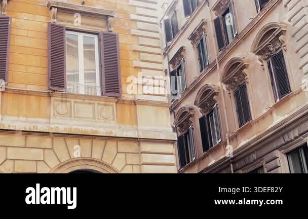 Popular travel destination. Subjective steadicam shot of walking person ...