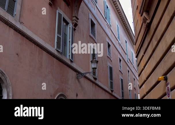 Popular travel destination. Subjective steadicam shot of walking person ...