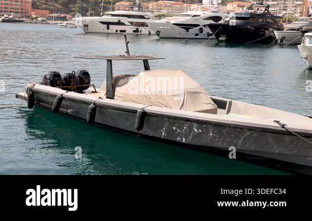 Various boats docked in Monte Carlo harbor Stock Video Footage - Alamy