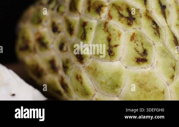 Close-up of custard apple being sliced Stock Video Footage - Alamy