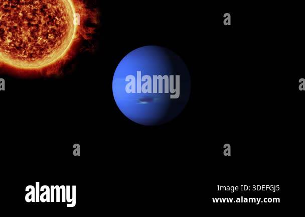 Animation of Neptune passing in front of the Sun Stock Video Footage ...