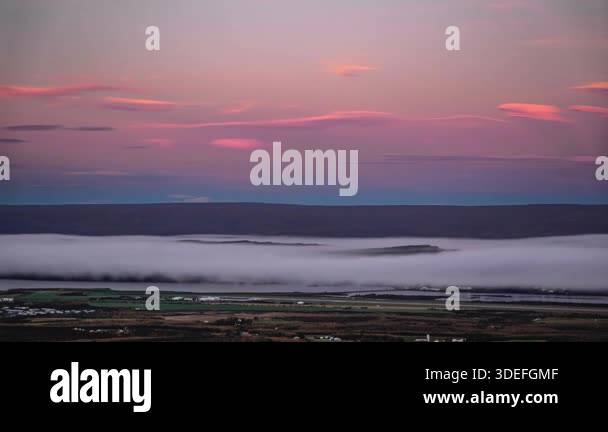Moving clouds with fall scenery in Iceland - time lapse Stock Video ...