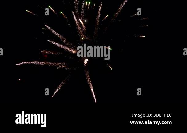 New Year's fireworks in slow motion Stock Video Footage - Alamy