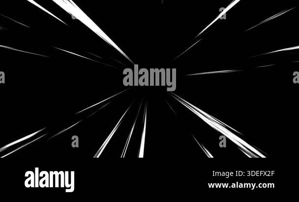 White speed lines radiate from the center, creating an illusion of ...