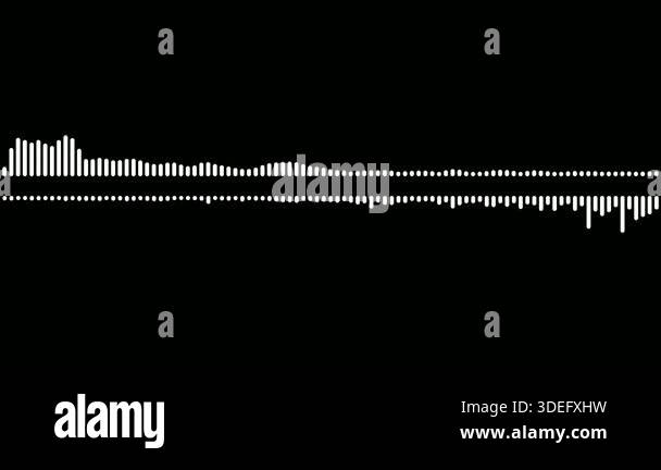 This presentation illustrates audio waveforms displayed in white ...