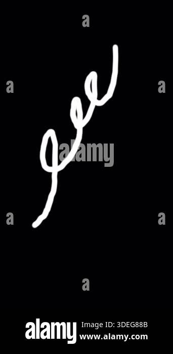 Vertical video squiggly line doodle hand drawn curve element animation ...