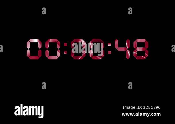 Digital timer one minute countdown clock red display suitable for video ...