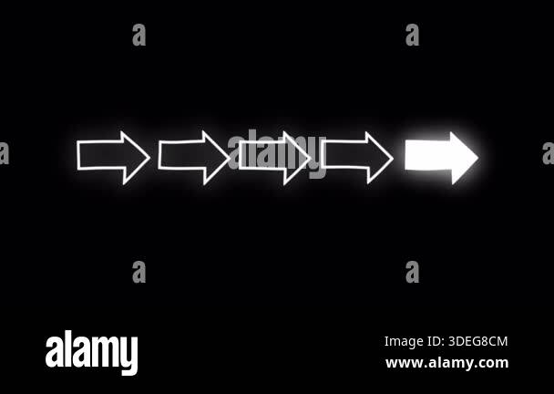Loading screen arrows transition progress animation 4k alpha indicator ...