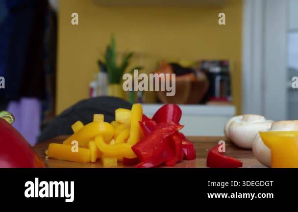 Low view of chef preparing vegetables in kitchen Stock Video Footage ...