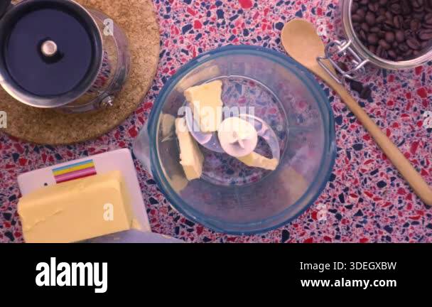 person making coffee with butter and MCT oil Stock Video Footage - Alamy