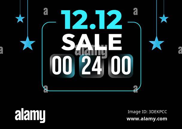 12.12 year ending December sale countdown timer, marketing strategy, 4k ...