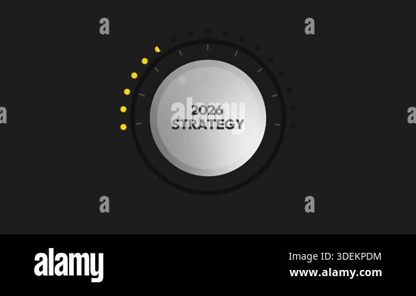 Maximizing on the new strategy for year 2026 shown by the knob on black ...