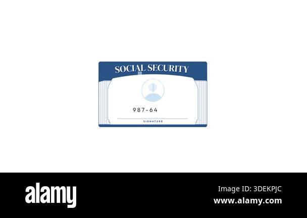Social Security Card and benefits concept floating with shapes on the ...
