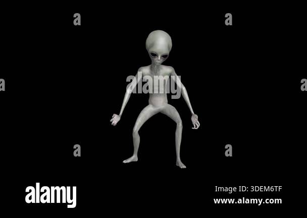 Cinematic Super-Realistic Gray Alien 3D Motion Video Stock Video ...