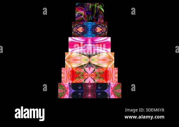 Unique 3D Projection Mapping Show on an Elegant Six-Tier Wedding Cake ...