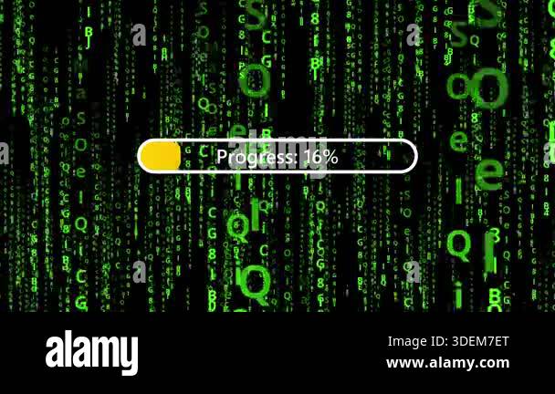 green characters as computer code against a black background as a ...