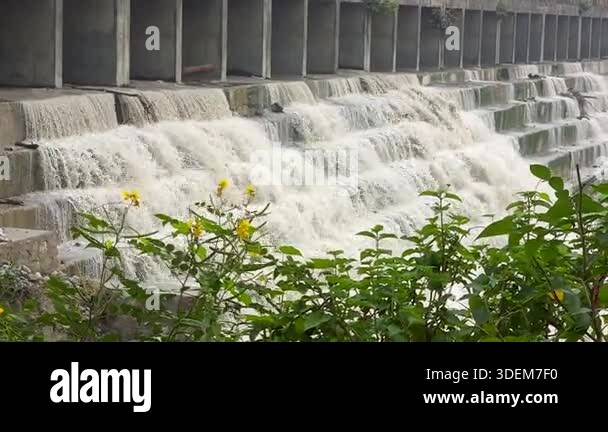 Overflowing dams and flood in India. High quality 4k footage Stock ...