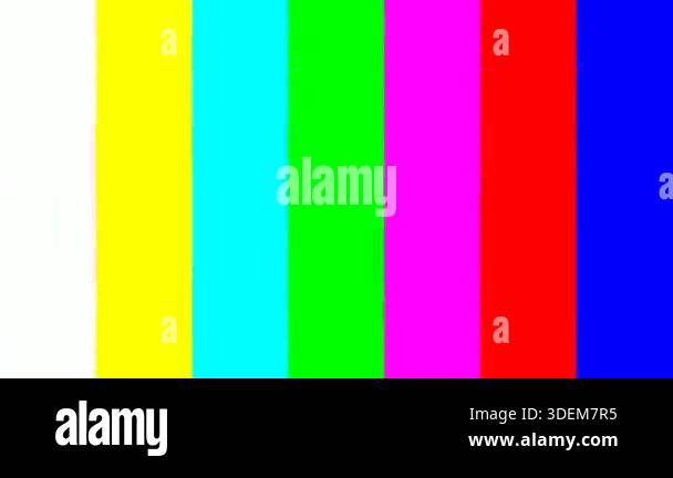 TV Static Glitch Test Pattern Stock Video Footage - Alamy