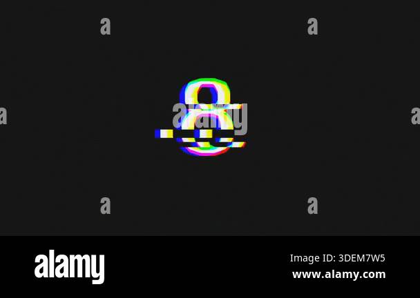 glitch style countdown animation on black screen Stock Video Footage ...