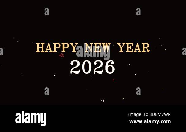 Sparkling Happy New Year 2026 Stock Video Footage - Alamy