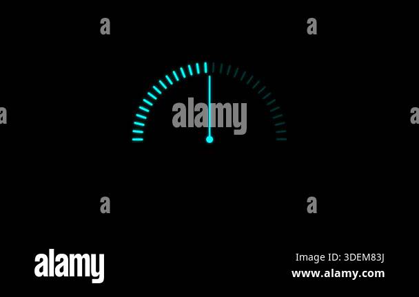 Blue Neon Speedometer Gauge Animation Stock Video Footage - Alamy