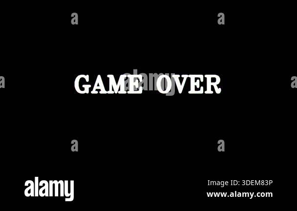 Retro Game Over Glitch Screen Stock Video Footage - Alamy