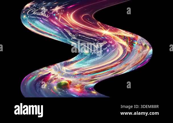 Animated background with Christmas landscape and the words Merry ...