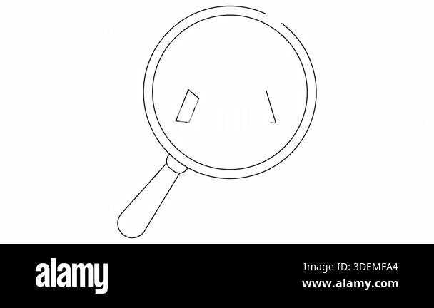 Magnifying glass shows a handshake below a steaming coffee cup icon ...