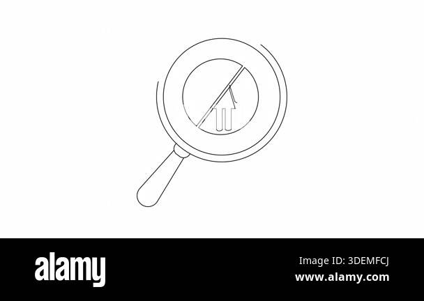 A magnifying glass focuses on a crossedout female figure Stock Video ...