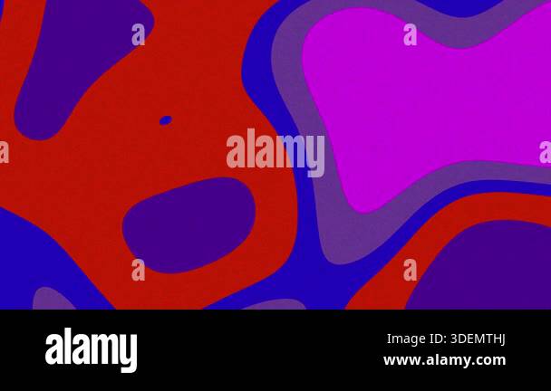 Dynamic abstract animation with flowing liquid shapes in bold red ...