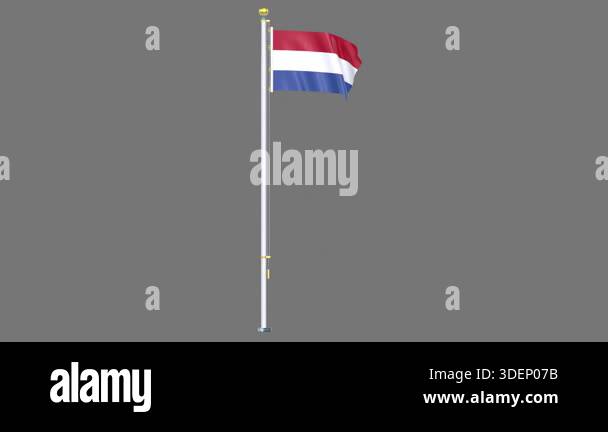 Netherlands Animated flag loop, High quality realistic 3D render which ...