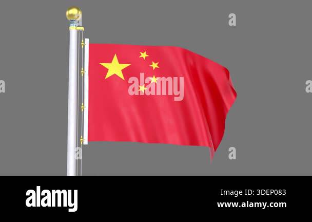 Peoples Republic of China Animated flag Closup loop, High quality ...